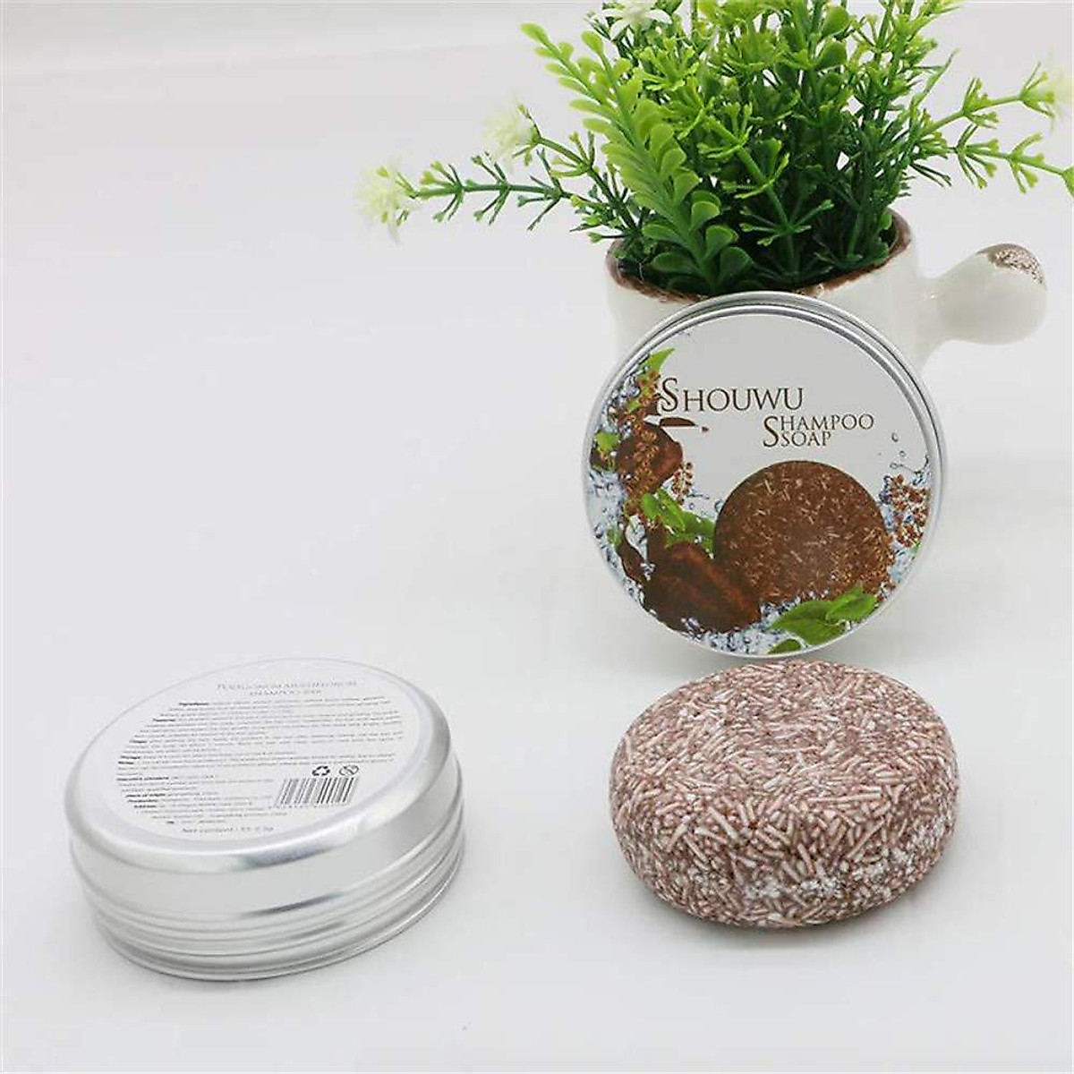 Brilliaire Organic Grey Reverse Shampoo Bar-Bar Shampoo For Hair, Solid Shampoo Bar, Natural Darkening Shampoo Bar, Hair Soap,Bar Shampoo Natural, Hair Darkening Shampoo Bar (2 Pcs)