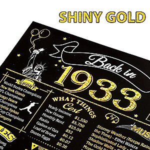 FALAMON 70th Birthday Decorations for Women or Men, 11x14 Birthday Anniversary Decorations Poster, Birthday Party Supplies Gifts, Back in 1953