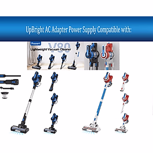 UpBright 35V AC/DC Adapter Compatible with Poweart V80 V80BL V80R V870 V870BL N700 29.6V Li-ion Battery 350W Lightweight Cordless Stick Vacuum Cleaner 35VDC 0.5A 500mA Power Supply Cord Charger PSU
