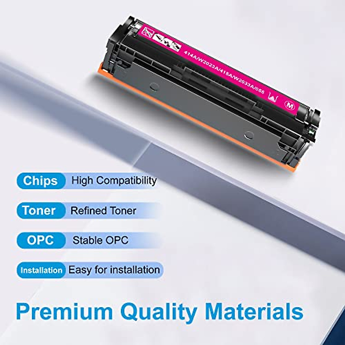 414A Toner Cartridges 4 Pack Compatible Replacement for HP 414A W2020A 414X W2020X Work with Color Pro MFP M479fdw M479fdn M454dw M454dn Printer (Black Cyan Yellow Magenta)