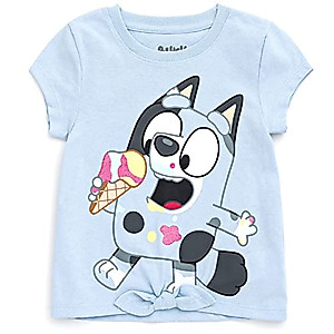 Bluey Toddler Girls 4 Pack T-Shirts Pink/Orange/Blue/Gray 4T