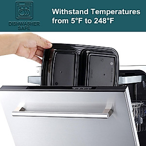 Meal Prep Containers 2 Compartment- 50Pack 30OZ Food Prep Containers With Lids, Disposable To Go Food Containers, Take Out, Stackable, Leakproof & Food Safe, Microwave, Freezer, Dishwasher Safe