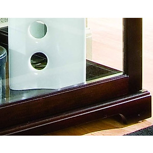 Pulaski Two Way Sliding Door Curio, 30 by 20 by 80-Inch, Chocolate Cherry II Finish, Dark Brown