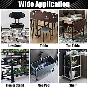 Caster Furniture，Rubbered Trolley Wheels ， Castor Wheels,Furniture Casters,Office Chair Roller Swivel Caster Wheel 8mm Thread 1.5Inch Dia 1pcs/2pcs/4pcs