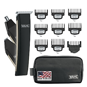 Wahl USA Rechargeable Lithium Ion 2.0 Beard Trimmer for Men - Facial Hair Trimmer with Precision T Blade for Grooming, Detailing Head, Light Touch Ups, Ear Nose & Eyebrow Model 9886-300