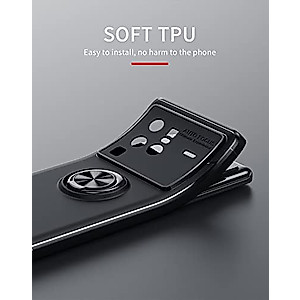 YukeTop Cover for Oppo Reno2 Case, Soft TPU, Drop-Resistant, Rear Ring Holder, Cover Protection for Oppo Reno2.(Black)