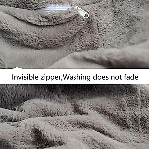 Lazy Sofas Cover, Handmade Rabbit Fur Warm Lounger Seat Bean Bag Cover Soft Beanbag Chair for Adult Teen Children, Without Filling,White,L