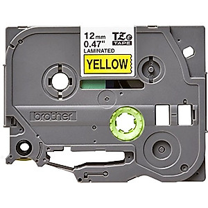 Brother Genuine TZe-631 1/2" Black on Yellow Standard Laminated Tape for P-Touch Labeler, 4 Pack