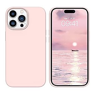 BENTOBEN for iPhone 14 Pro Max Case, Soft Silicone Gel Rubber Bumper Microfiber Lining Hard Back Shockproof Protective Phone Cover for iPhone 14 Pro Max 6.7", Sand Pink