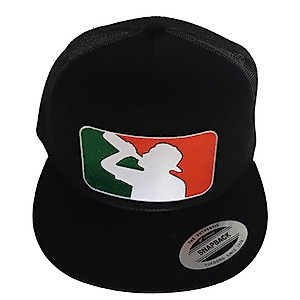 El Borracho de Mexico 3 Colores a lado 2 Logos hat Black mesh
