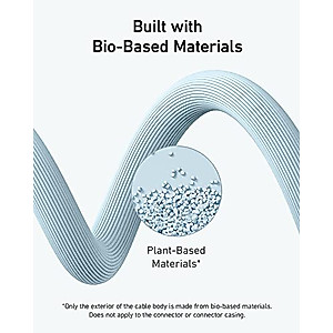 Anker 543 USB C to USB C Cable (140W 6ft), USB 2.0 Bio-Based Charging Cable for MacBook Pro 2020, iPad Pro 2020, iPad Air 4, Samsung Galaxy S21, and More (Misty Blue)