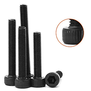 NIULUNBAO 570PCS M3 x 4/5/6/8/10/12/14/16/18/20/25mm Hex Socket Head Cap Screws Bolts and Nuts Flat Washers Assortment Kit, 12.9 Grade Alloy Steel, Black Oxide Finish, Metric Machine Allen Hex Drive