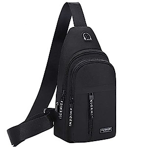 Sling Bag Crossbody Waterproof Backpack with USB Earbuds Hole Strap Bag Travel Backpack Chest Bag_MORESEC