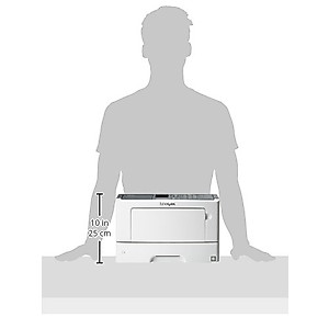 Lexmark MS510dn Compact Monochrome Laser Printer, Network Ready, Duplex Printing and Professional Features,Black/Grey