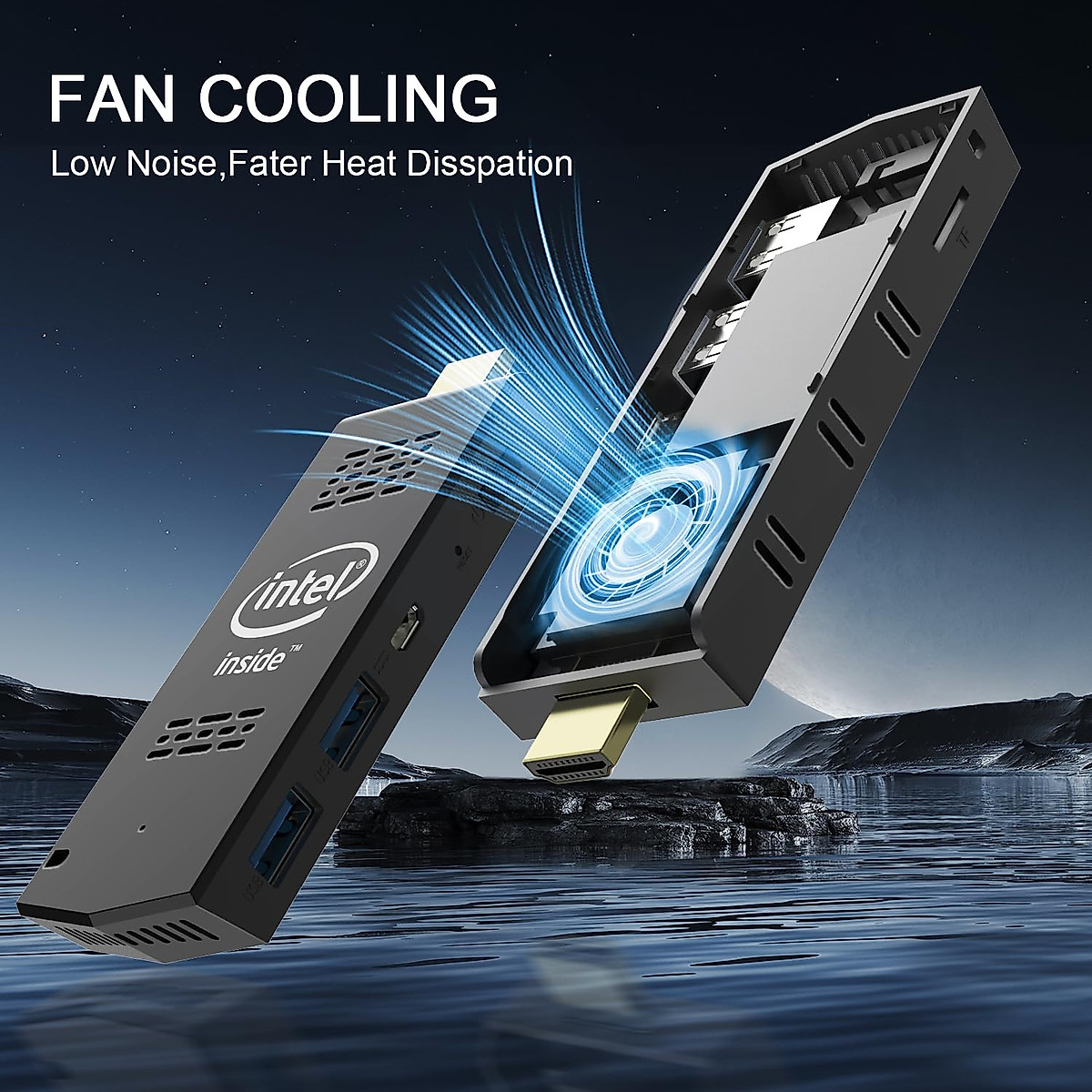 ALADAWN PC Stick Intel Atom Z8350 4GB 64GB with Windows 10 Pro,Mini Computer Stick Support Auto Power on,4K HD,Dual Band WiFi 2.4/5G,Intel pc Stick on Business Office Industrial IOT Media Home