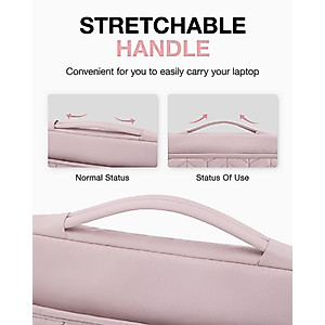 BAGSMART 13-14 inch Laptop Sleeve with Handle, Puffy Padded Laptop Case Fitted with MacBook Air Pro 13.3-14 inch, Dell, HP