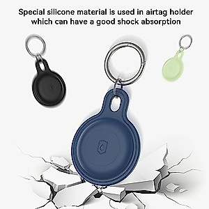 4 Pack Airtag Holder Keychain,Waterproof Apple airtag case with Key Ring,Silicone Air Tags Case for Luggage,Keys,Car,Bags,Kids,Backpack