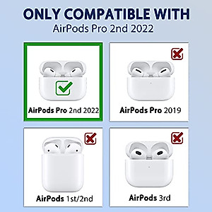 Ulirath Green Skeleton for AirPod Pro 2 Gen Case 2022 Skull Funny Unique Design Cases Scary Cute for AirPods Air Pods Pro 2022 Design Skeleton Cover Cases Skin for Boys Girls Kids