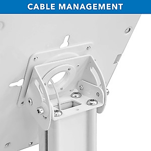 Mount-It! Anti-Theft Kiosk Stand for iPad, iPad Pro, iPad Air, Samsung Tab A | Secure iPad 10.2 Retail Kiosk | Locking Counter-Top Tablet Stand Compatible with 10.2 and 10.5" Tablets, White