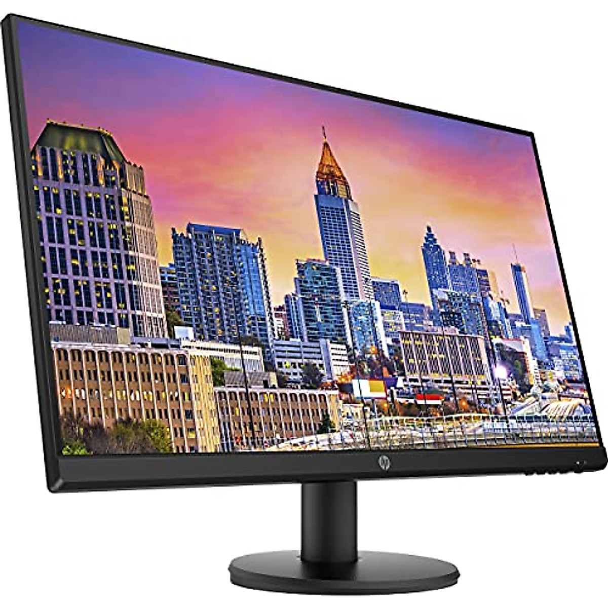 HP P27v G4 27 Inch IPS FHD 1920x1080 Monitor Bundle with HDMI, Low Blue Light, Mini Bluetooth Speaker for Professional Sound, Built-in Mic and Remote Shutter for Photos