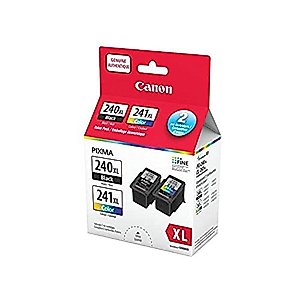Genuine Canon PG-240XL/CL-241XL HIGH Yield Ink Cartridge Value Pack, Black and Tri-Colour - 5206B020