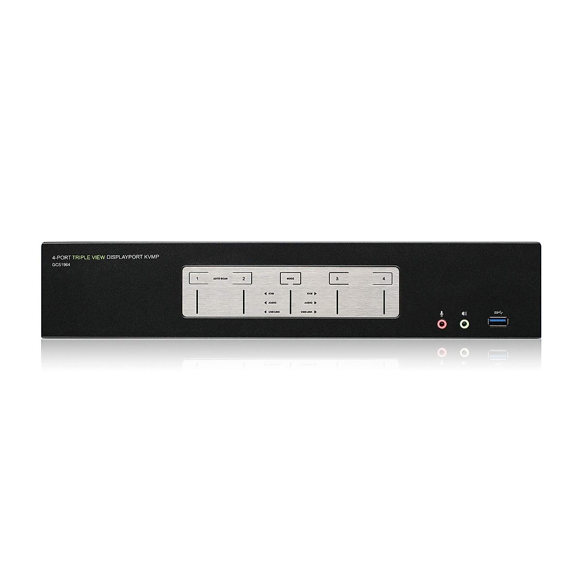 IOGEAR 4-Port 4K DisplayPort Triple View KVMP - 3 HDMI Monitors Outs - Converts DisplayPort to HDMI Out - 4096 x 2160 @60Hz - Control/Share USB 3.0 peripherals - Win 7+ Mac OS Linux - GCS1964