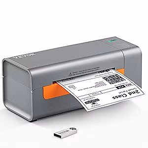 VEVOR Thermal Label Printer, 4x6 Label Printer, Shipping Label Printer with Automatic Label Recognition, Support Windows/MacOS/Linux/Chromebook, Compatible with USPS, Amazon, Ebay, Etsy, UPS etc