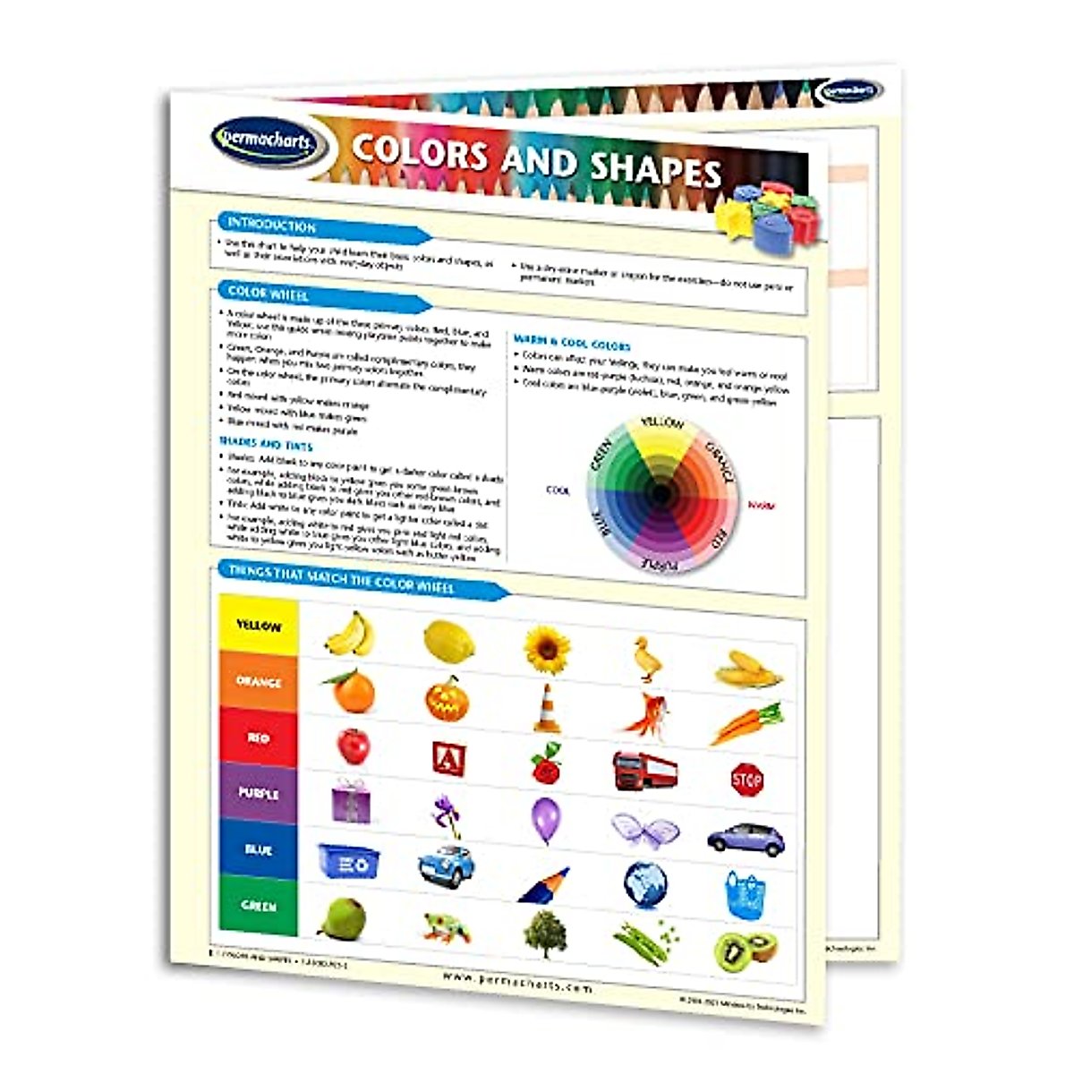 Home-Schooling Guides 4 Chart Bundle - Pre-K to Grade 2 - Laminated Charts on Early Math, Early Spell, Arts and Craft, Color and Shapes Quick Reference Guides by Permacharts