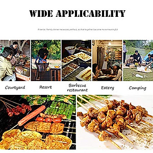 HayWHNKN Rotisserie Grill Roaster 66lbs Stainless Steel BBQ Rotisserie Grill Kit Pig Lamb Goat Chicken Charcoal Spit Roaster Rotisserie Grill for Garden Patio Outdoor Cooking Party (46 inches)