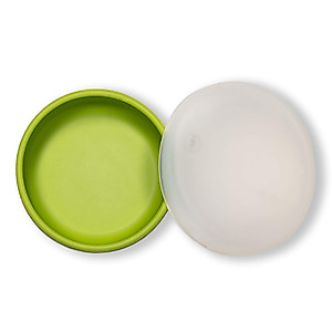 modern-twist Snack Set, Food-Grade Silicone, Waterproof, Dishwasher, Freezer Safe, Reusable Snacking Bowl & Lid – Green, 7 fl. Oz