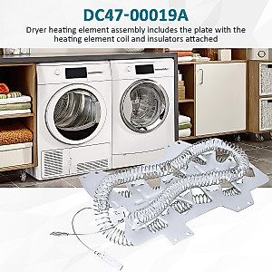 Dryer Heating Element for Samsung DV42H5000EW/A3-0000, Samsung DV448AEP/XAA-0001, Samsung DV456EWHDWR/AA-0001, Samsung DV330AEB/XAA-0003 Dryers