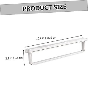 BUGUUYO Towel Mount Clothing Clothes Hanger Wall Mounted Clothes Hanger Kitchen Hand Towel Bar Wall Mounted Clothing Rack Dish Cloth Holder Towel Rod White The HIPS