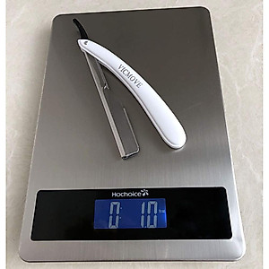 Professional Barber Straight Edge Razor Safety with 100-Pack Derby Blades - 100 Percent Stainless Steel - by VICMOVE (1 razor + 20 blades)