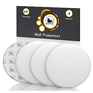 Door Stopper Wall Protector Large 3.15" (4 PCS) - Door Stop with Strong Back Adhesive - Quiet and Shock Absorbent Silicone Wall Protectors from Door Knobs - Protects Every Wall Surface