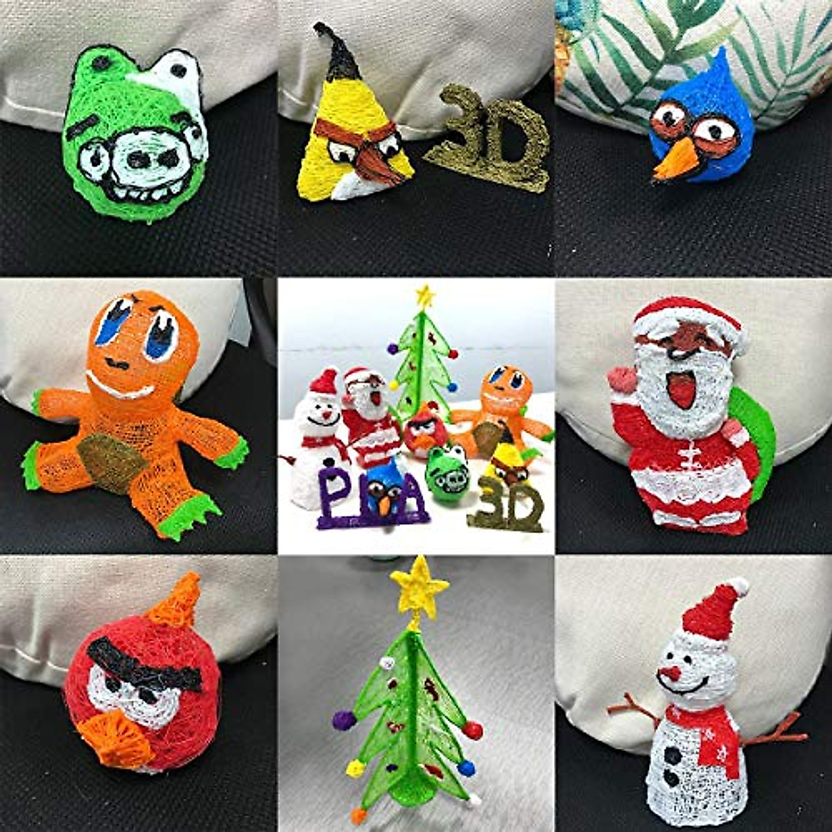 Salpplea 3D Pen/3D Printer Filament,3D Pen PLA Filament Refills，1.75mm PLA Filament Pack of 20 Colors,High-Precision Diameter Filament, Each Color 16 Feet, Total 320 Feet Lengths