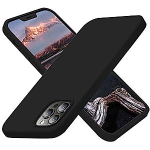 Cordking Compatible with iPhone 12 Pro Max case, Silicone Ultra Slim Shockproof Phone Case with [Soft Anti-Scratch Microfiber Lining], 6.7 inch, Black