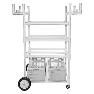 Champion Sports High Impact All-Terrain Heavy-Duty Cart, White, 53" x 19" x 59", White