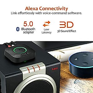 [Upgraded] 1Mii B06 Plus Bluetooth Receiver, HiFi Wireless Audio Adapter, Bluetooth 5.0 Receiver with 3D Surround aptX HD aptX Low Latency for Home Music Streaming Stereo System