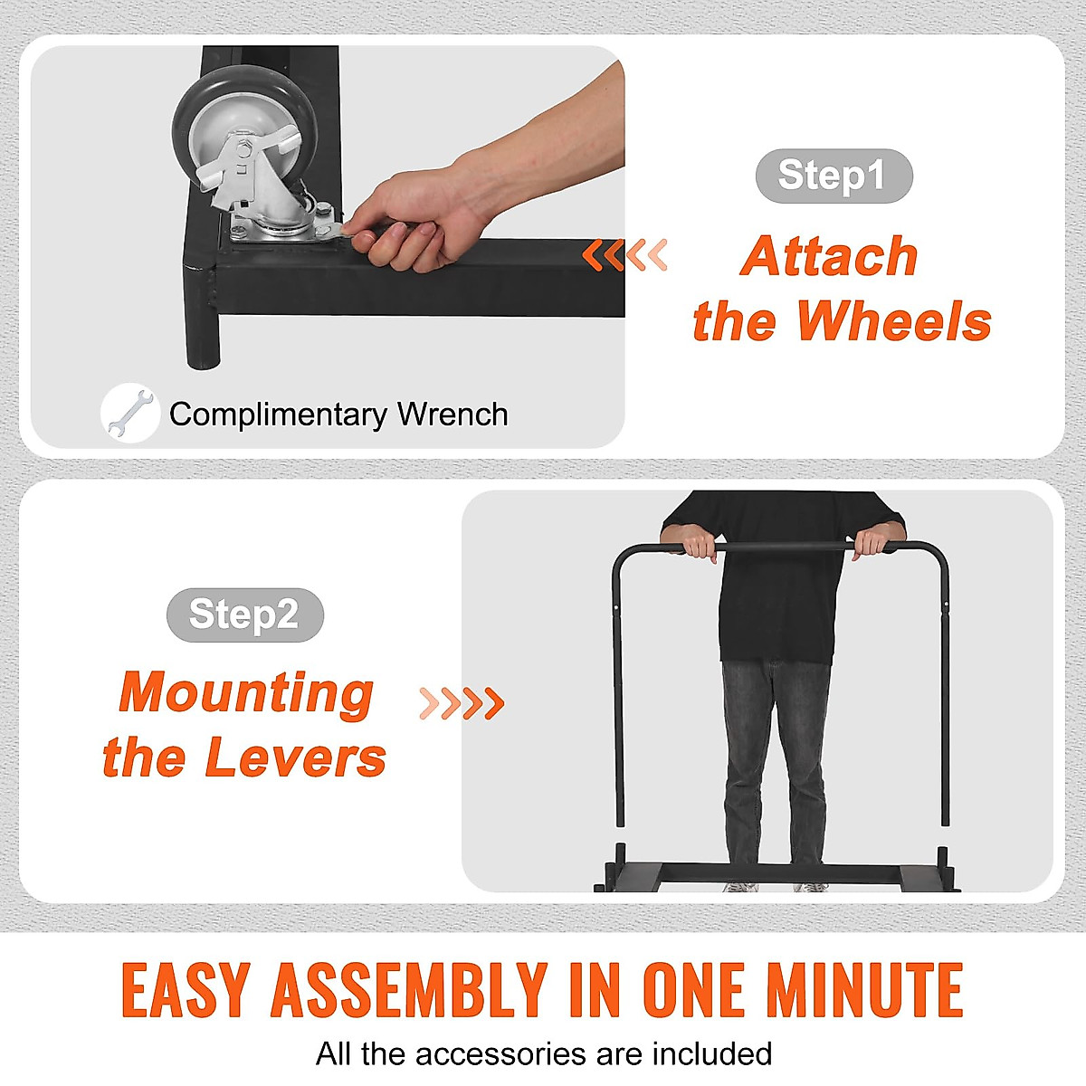 VEVOR Drywall Cart, 1500 LBS Panel Dolly Cart with 36.02" x 24.02" Deck and 5" Swivel Wheels, Heavy-Duty Drywall Sheet Cart, Handling Wall Panel, Sheetrock, Lumber, for Garage, Home, Warehouse Black