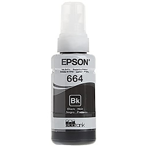 EPSON T664 EcoTank -Ink Ultra-high Capacity Bottle Black (T664120-S) for Select Epson EcoTank Printers