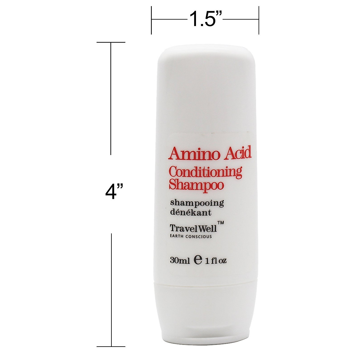 Travel Well Hotel Shampoo and Conditioner Supplies for Guests 2 in 1, 1.0 Fl Oz/30ml, Individually Wrapped 50 Bottles per Box | Travel Size Toiletries | Hotel Toiletries Bulk Set