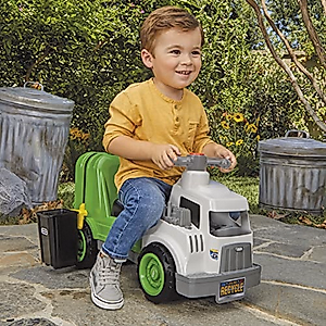 Little Tikes Dirt Diggers Garbage Truck Scoot Ride On with Real Working Horn and Trash Bin for Themed Roleplay for Boys, Girls, Kids, Toddlers Ages 2 to 5 Years, Large