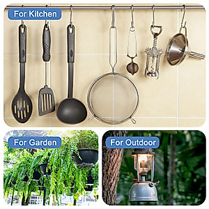 uxcell S Hooks, 10Pcs 4.3'' - Aluminum Alloy S-Shaped Hanger Hook, S Hooks for Hanging Clothes Towels Shoe Scarf Bag (Silver)