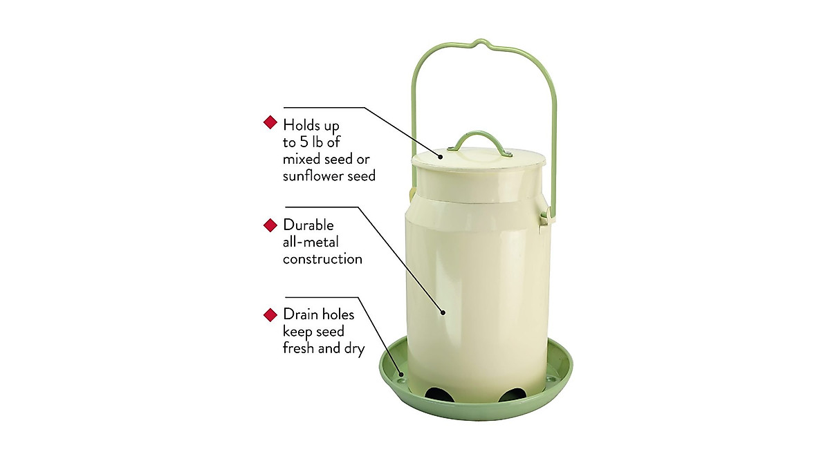 Perky Pet Milk Pail Hopper Feeder - Rustic Bird Feeder with Large Capacity