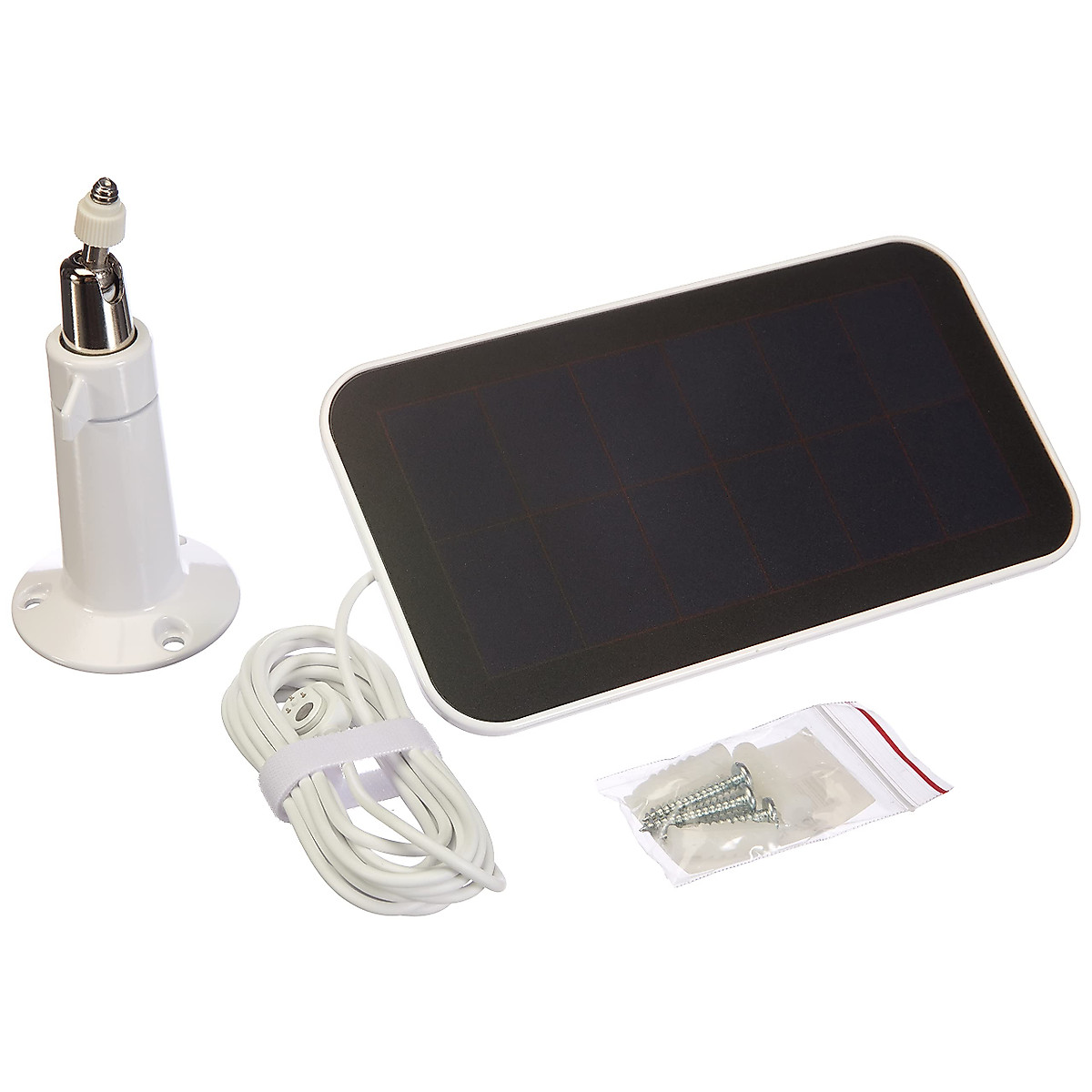 Arlo Solar Panel Charger (2018 Released) - Arlo Certified Accessory - Works with Arlo Ultra, Ultra 2, Pro 3, Pro 4 and Pro 3 Floodlight Cameras, Weather Resistant, 8 ft Power Cable, White - VMA5600