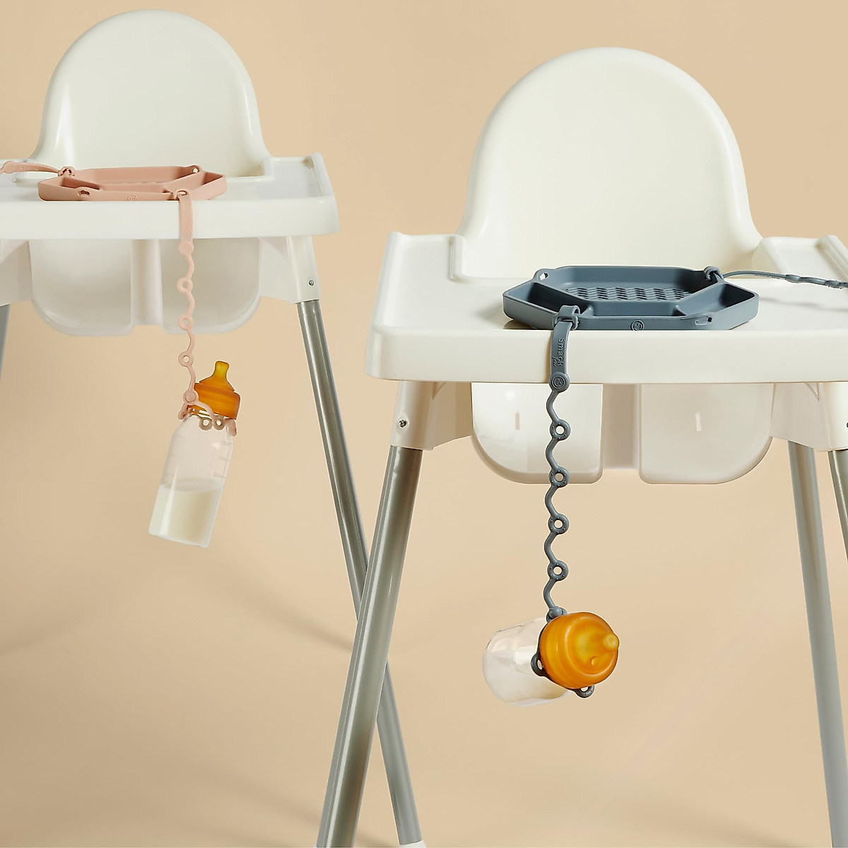 Smack Fun-Toy Straps for baby - Keep toy, bottle & pacifier Off The Floor - Great for Stroller, High Chair and Car Seat - 2-Pack(Tradewinds)