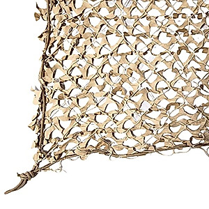 CamoSystems Premium Series Camouflage Military Spec Net with Mesh Netting Attached, Large, 9'10" x 19'8", Desert - Light Tan/Tan
