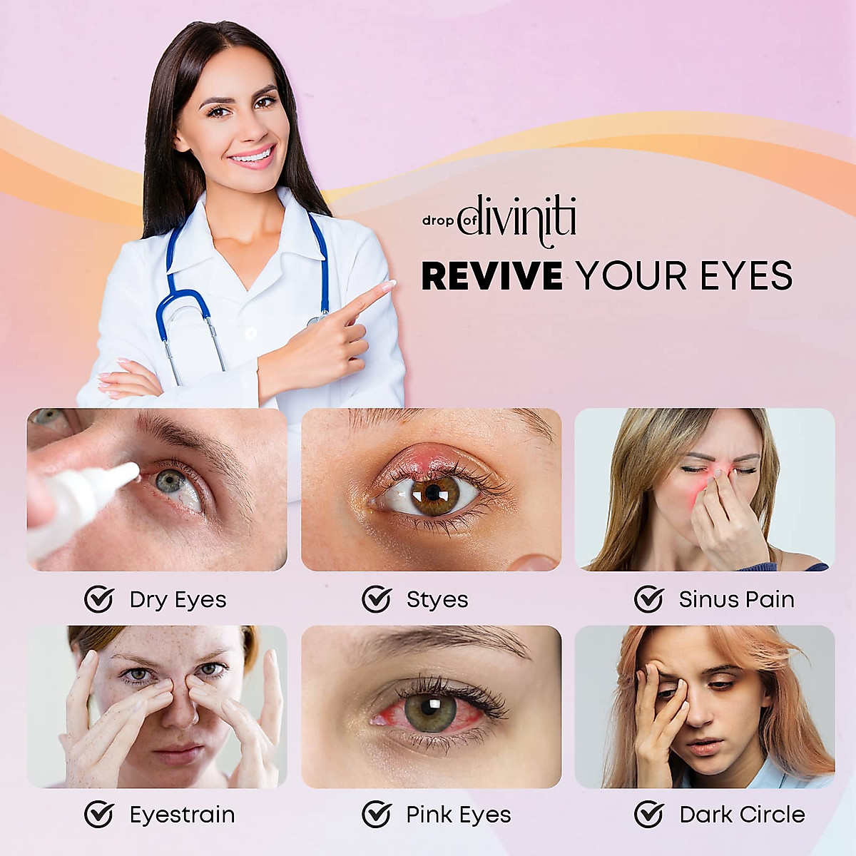 Heated Eye Mask for Dry Eyes - Stye Eye Treatment Dry Eye Mask for Dry Eyes Warm Compress for Eyes, Relieve Blepharitis, Pink Eye, Eye Hot Compress for Eye Dry Eye Therapy Mask Eye Warmer DiviniTi