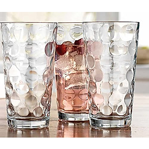 Home Essentials & Beyond Drinking Glasses [set of 10] Highball Glass Cups 17oz Premium Cooler Glassware – Ideal for Water, Juice, Cocktails, Iced Tea.