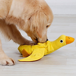 Cute Duck Shape Puppy Dog Chew Toy Plush Squeaker Dog Toy Home Gift For Pets Reducing For Cat Dog Boredom Interactive To Puppy Dog Chew Toy Cute Duck Shape Plush Squeaky-dog Toy Nice Home Gift